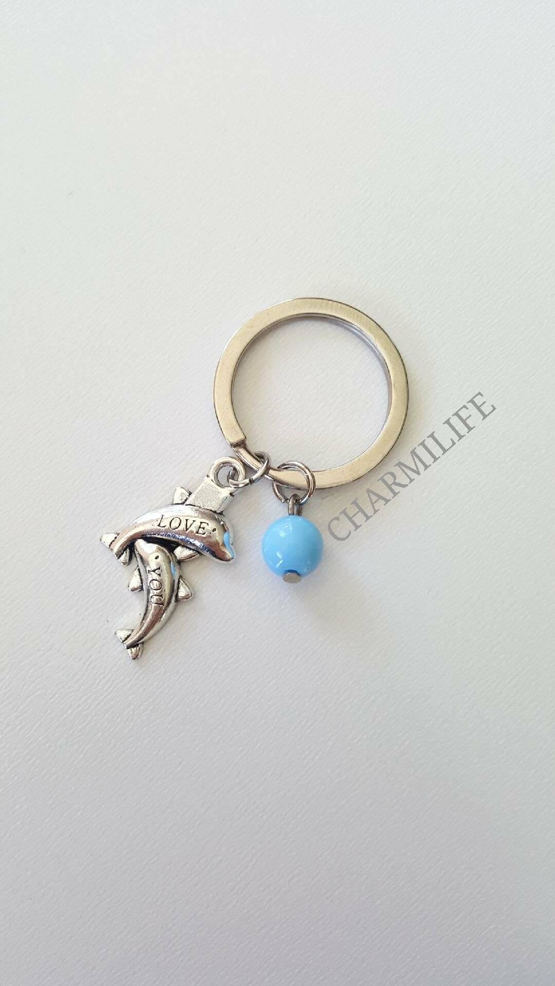 Dolphin Keychain, Key Ring Cute Keychains, Best Friend Gift, Dolphin ...