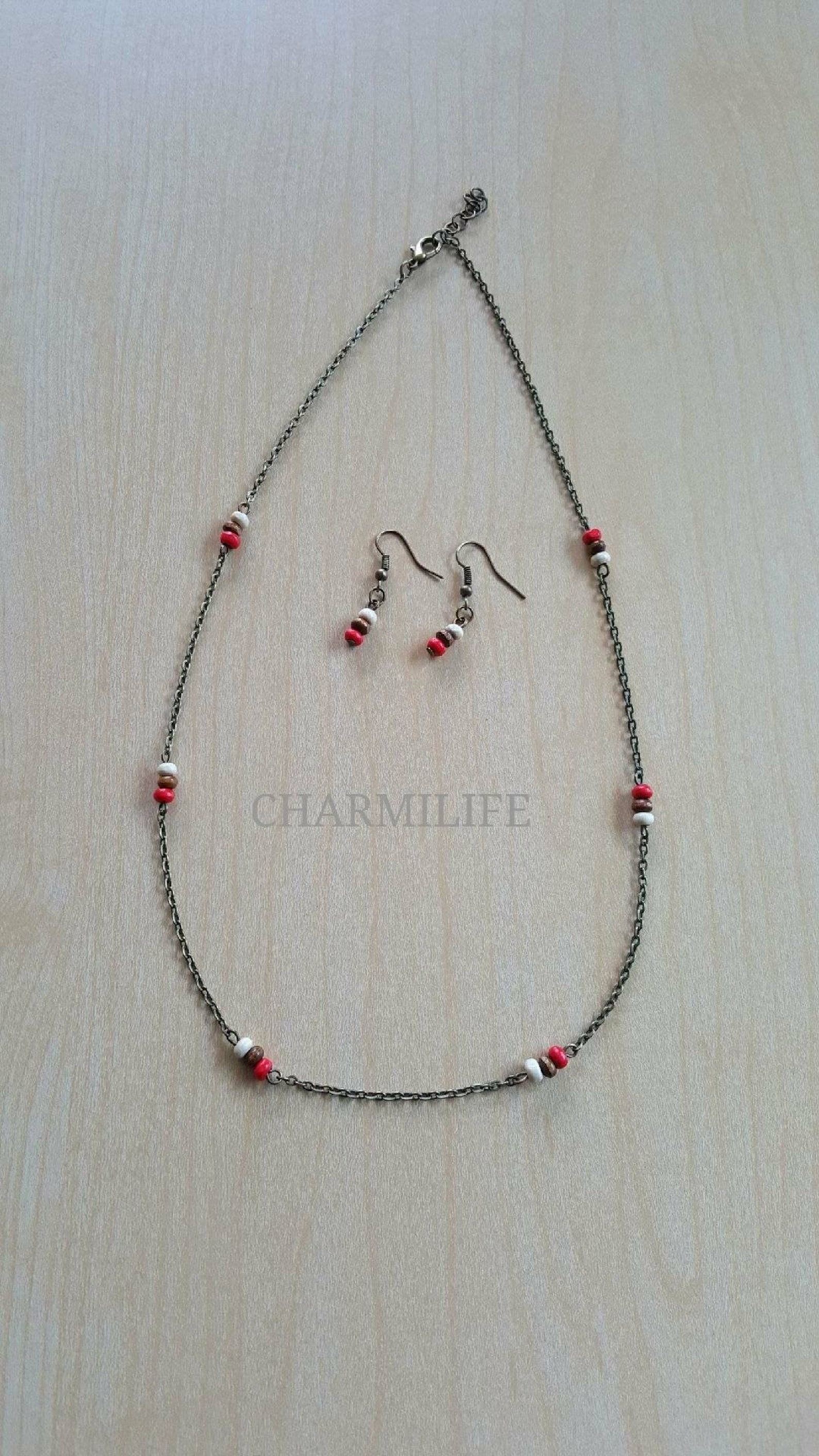 Red Necklace Layering Necklaces for Women Simple Necklace Boho - Etsy