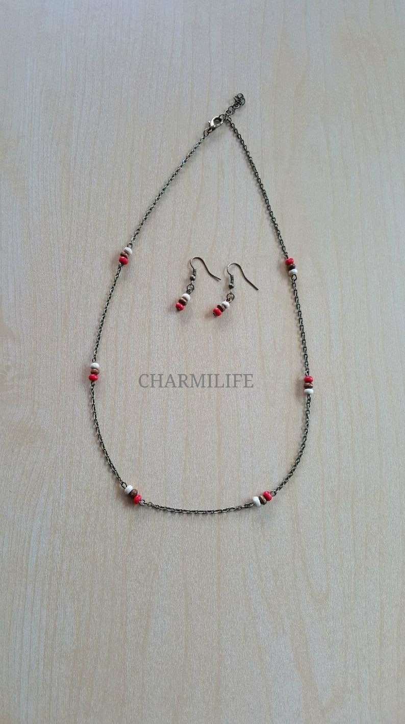 Red Necklace Layering Necklaces for Women Simple Necklace Boho - Etsy