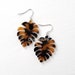 Monstera Leaf Earrings Tortoise Shell Earrings Statement Earrings ...
