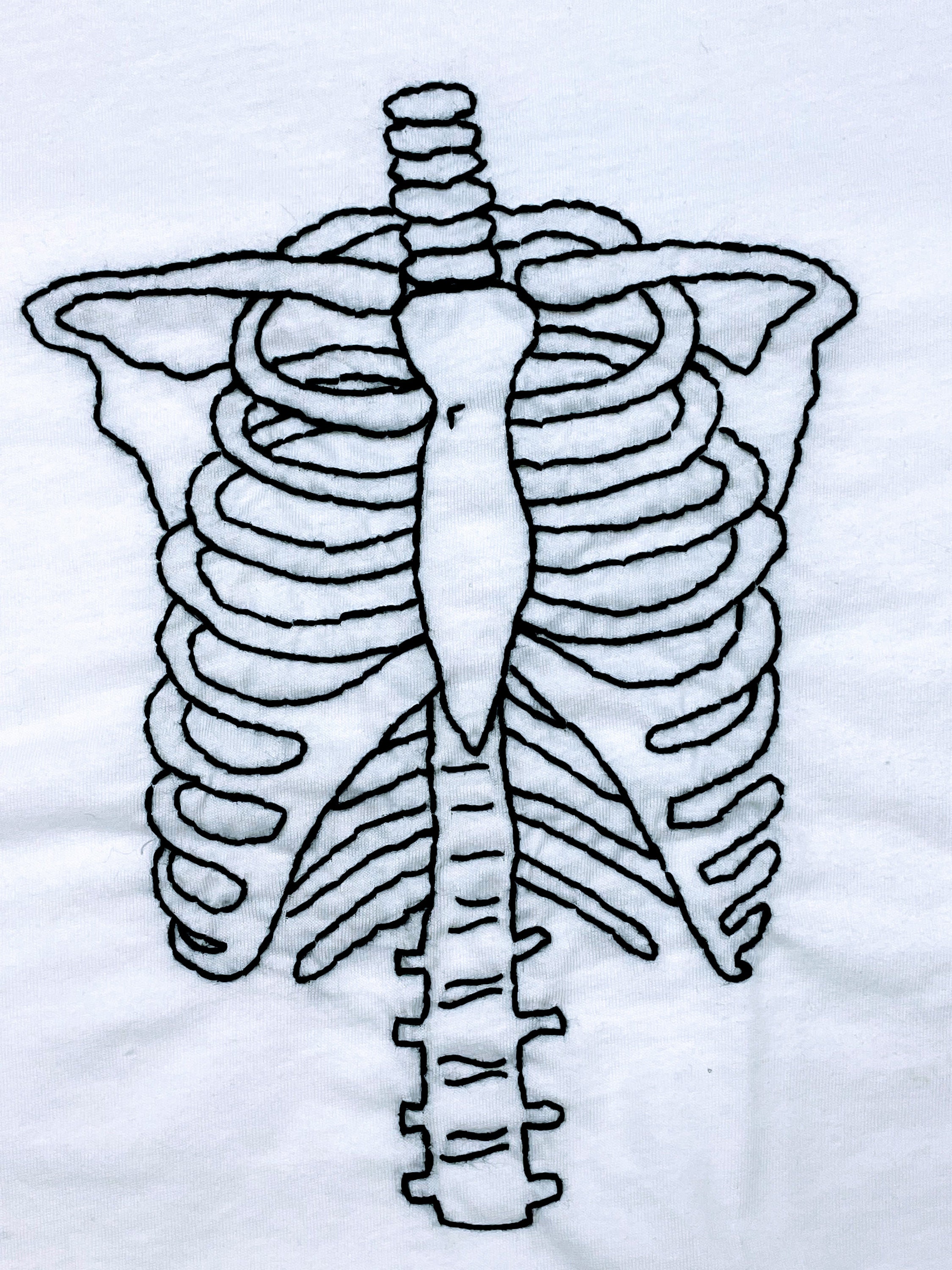 Rib Cage Embroidery - Etsy