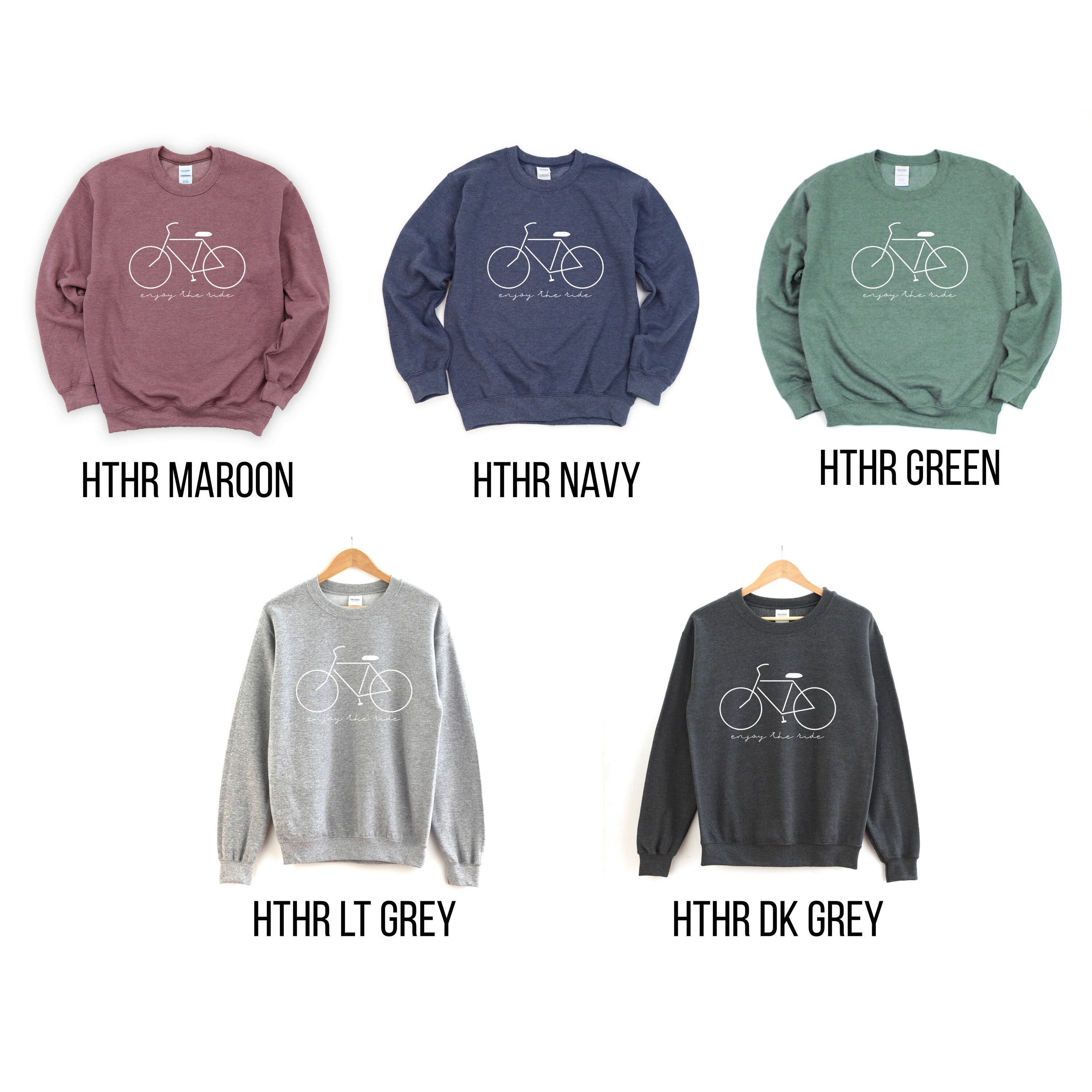 Enjoy the Ride Sweatshirt | Gift for Her | Gift for Bike Rider ...