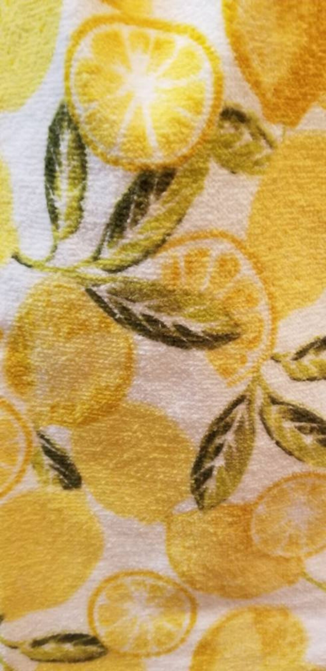 Lemon Towel, Kitchen Towel With Crocheted Top for Hanging, Kitchen Tea ...