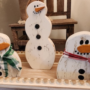 Rustic Snowman Decor, Wood Distressed Snowman, Repurposed Wood Decor ...