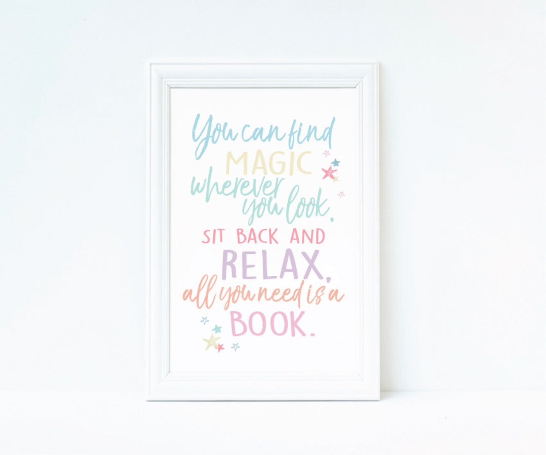 Rainbow Coloured Magic Reading Corner / Nursery Book Wall - Etsy