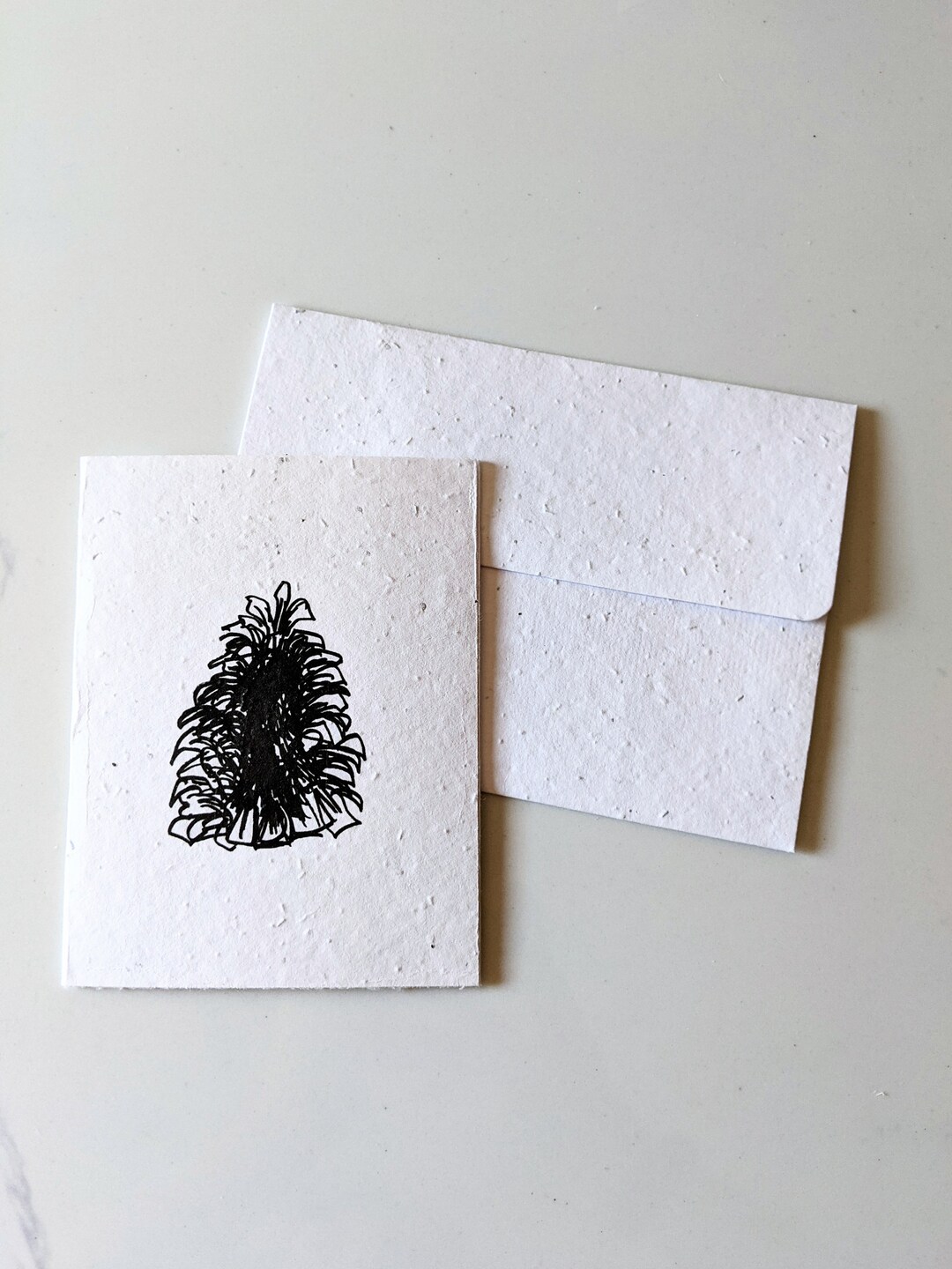 Plantable Card Envelope Wild Flower Seeds, Pine Cone on White Seed ...