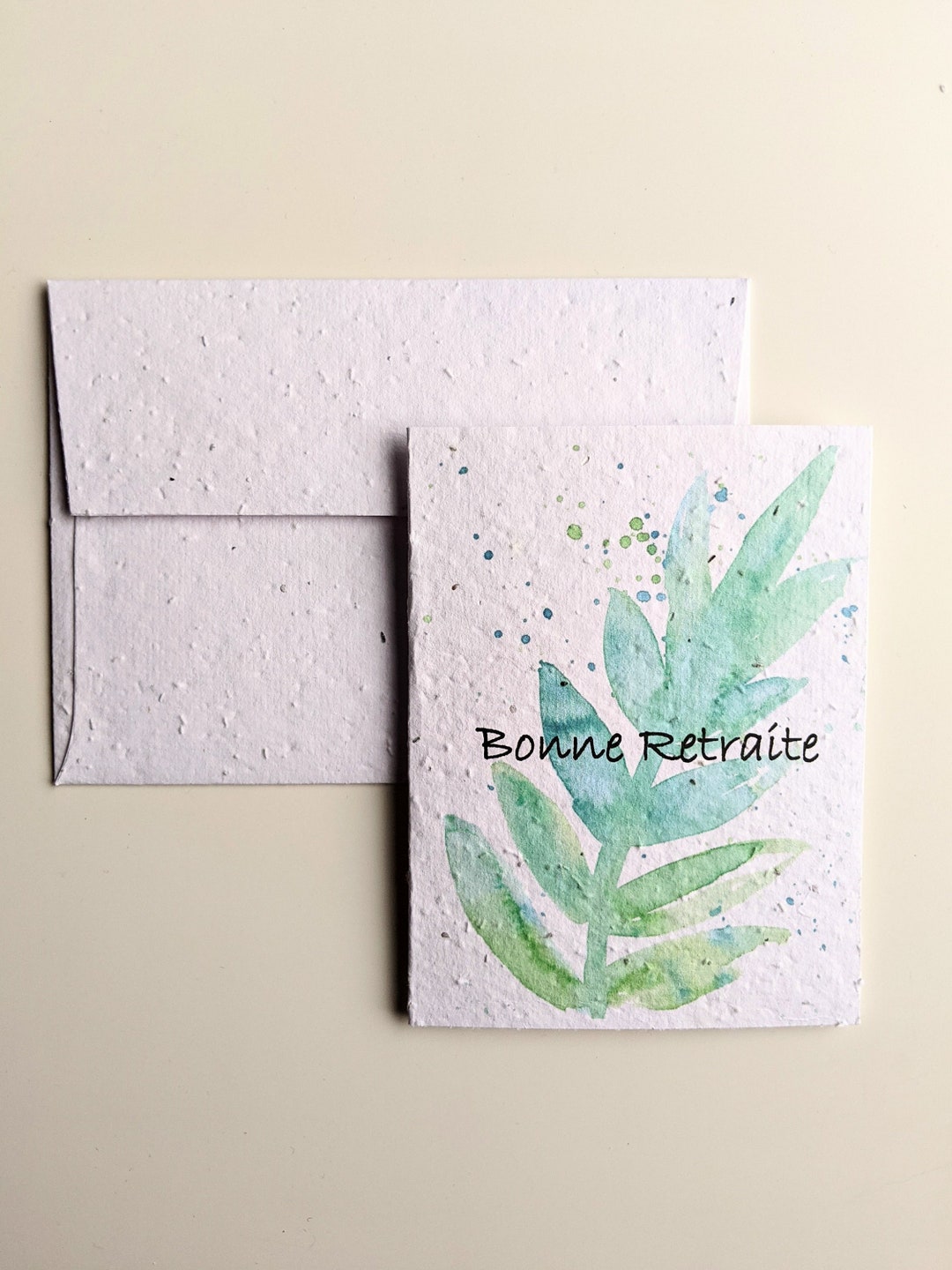 Happy Retirement Card, Watercolor Orange Purple Plant Flower on ...
