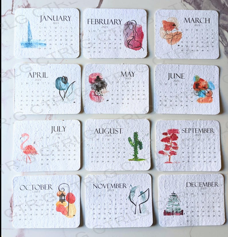 Plantable Calendar 2026, Wild Flower Seeds, Calendar on White Wild ...