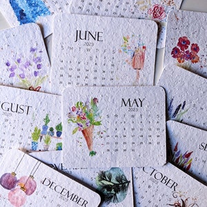 Plantable Calendar 2025, Wild Flower Seeds, Calendar on White Wild ...