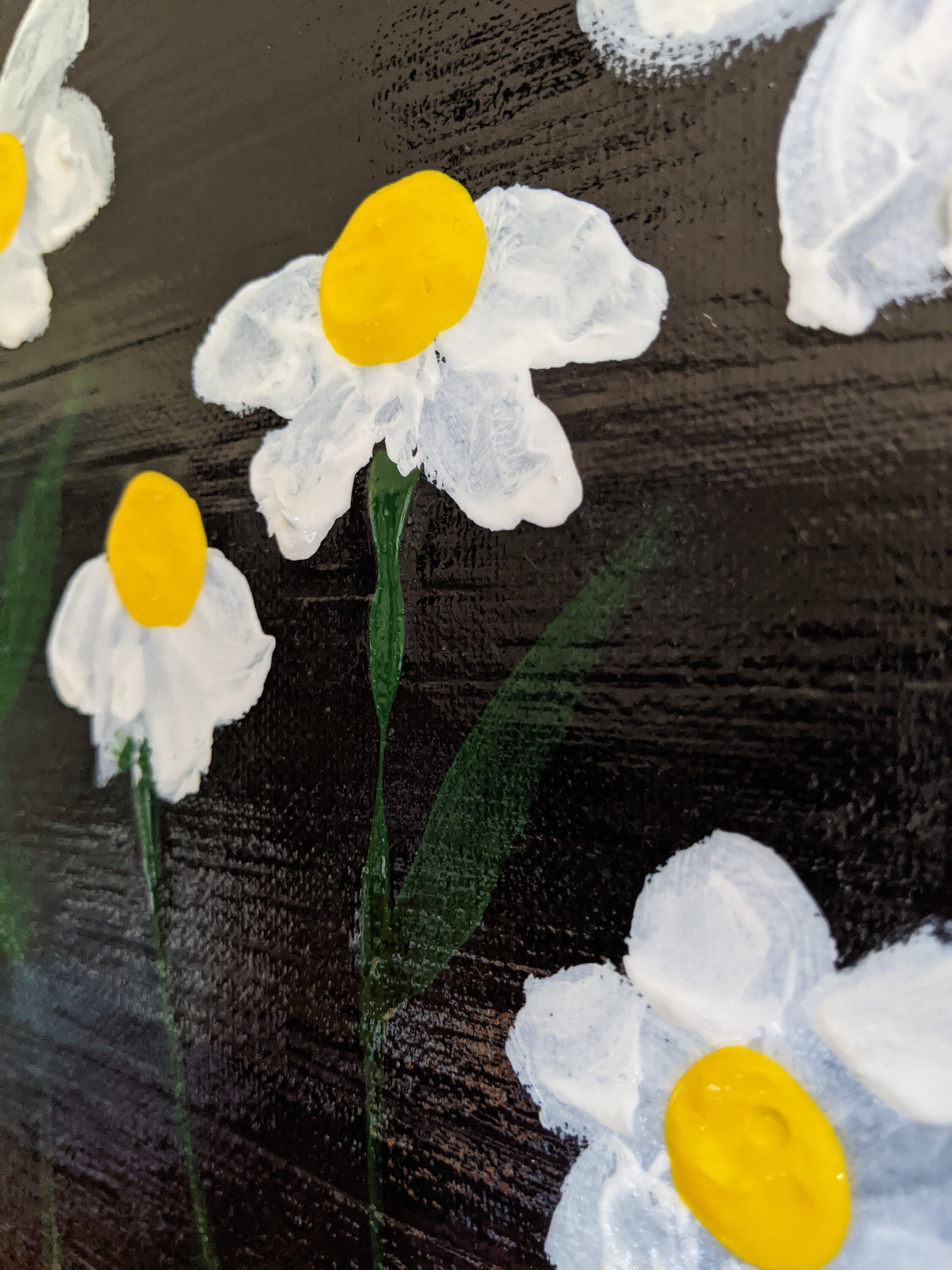 Daisy Garden Acrylic Painting, Decor, Original Art, Gift, Kids Room ...