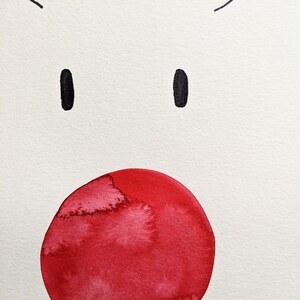 Rudolf the Red Nose Reindeer Watercolor Painting, Original Art, Made by ...