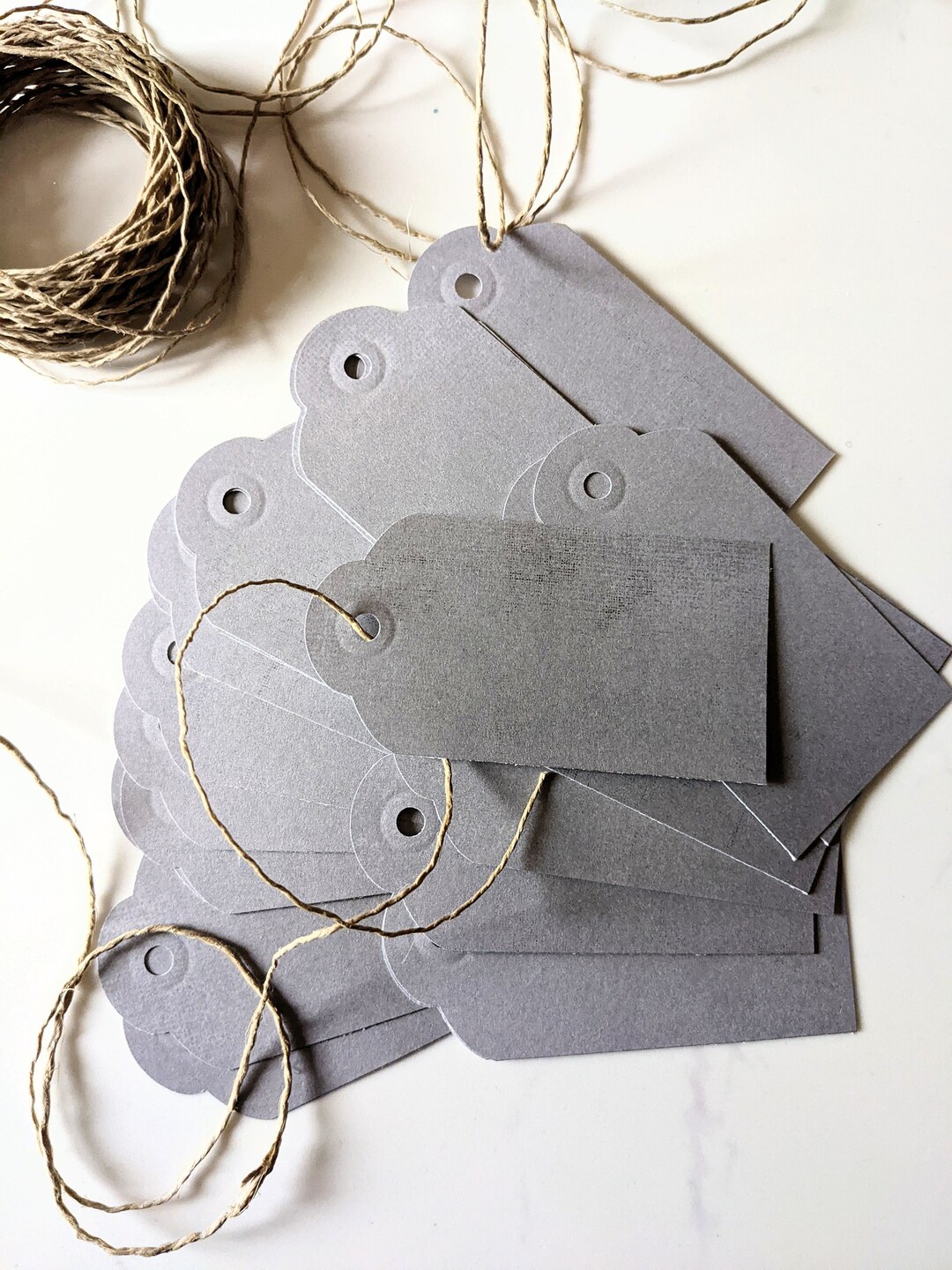Grey Gift Tags Made From Recycled Paper Pack of 18 Tags - Etsy