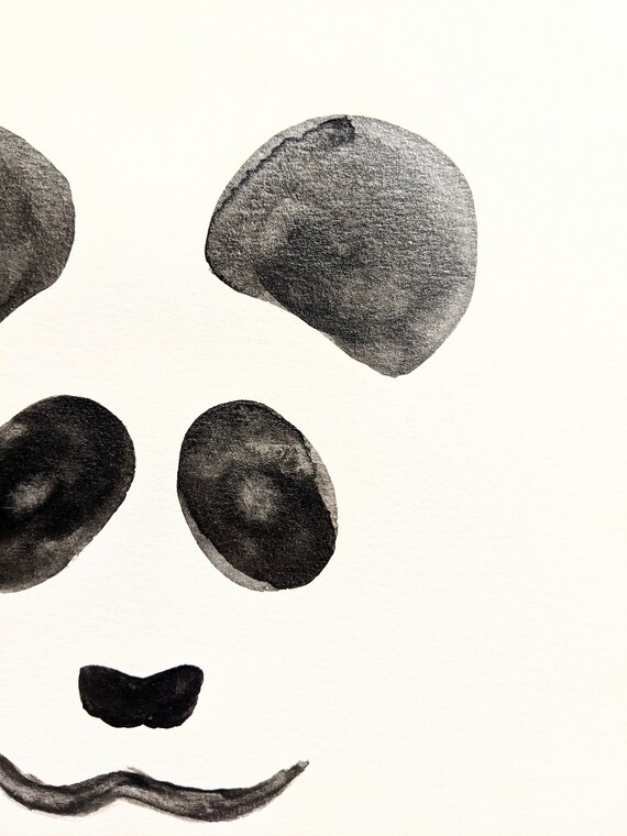 Panda Face Drawing Hands