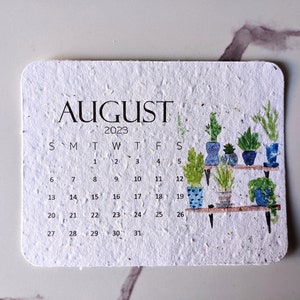Plantable Calendar 2025, Wild Flower Seeds, Calendar on White Wild ...