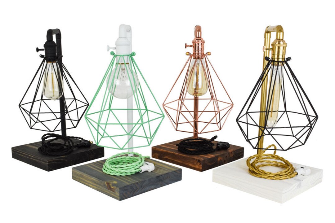 Table Lamp - Custom Industrial Table Lighting Industrial Pipe Lamp ...