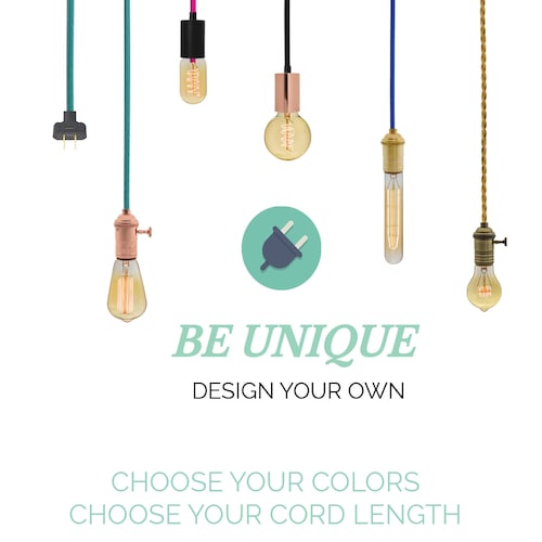 Plug in Pendant Light Design Your Own Any Custom Lengths - Etsy