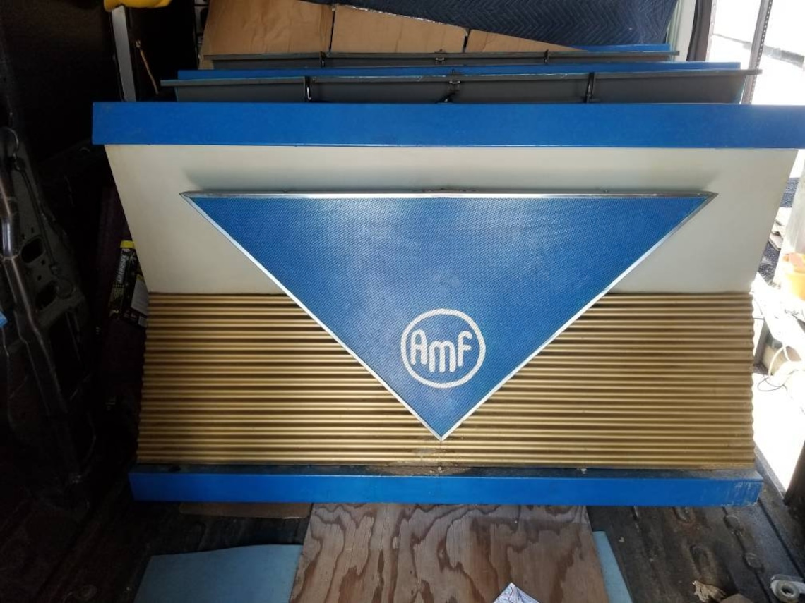 Vintage Antique AMF Bowling Alley Lane Masking Unit Mid - Etsy