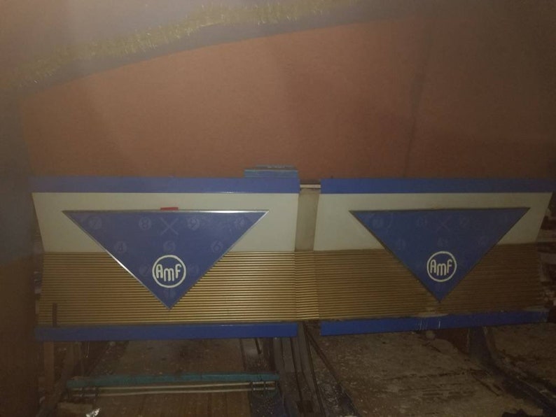 Vintage Antique AMF Bowling Alley Lane Masking Unit Mid - Etsy