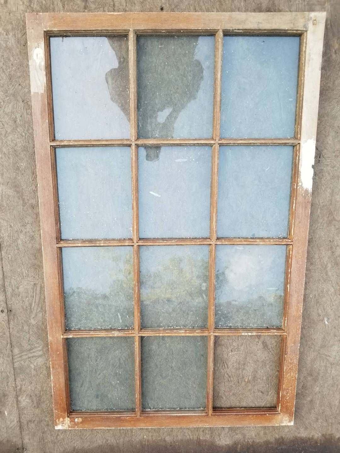 VINTAGE 12 Pane Window Wooden Farmhouse RUSTIC - Etsy