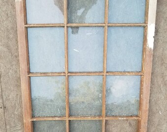 Vintage Antique Farm Window Sash Frame 12 Pane Very Old Rustic Cottage ...