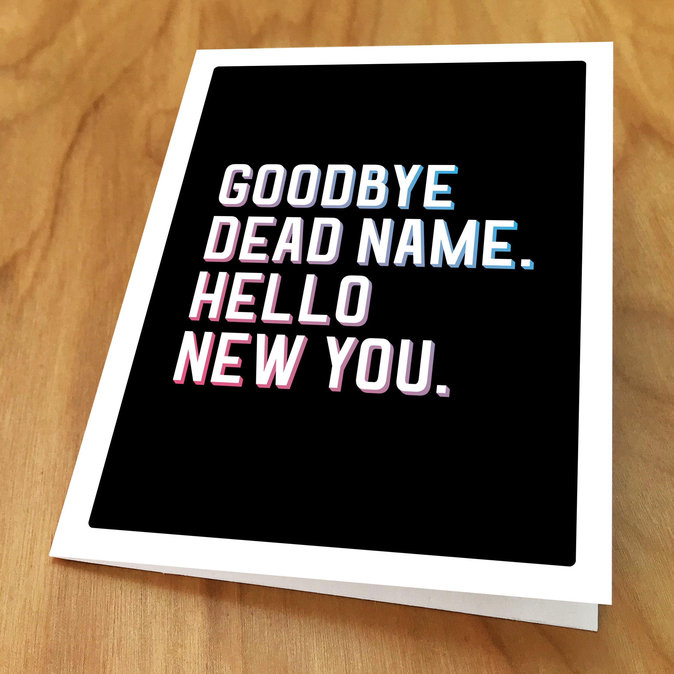 Transgender Name Change Card TRNS10CRD | Etsy