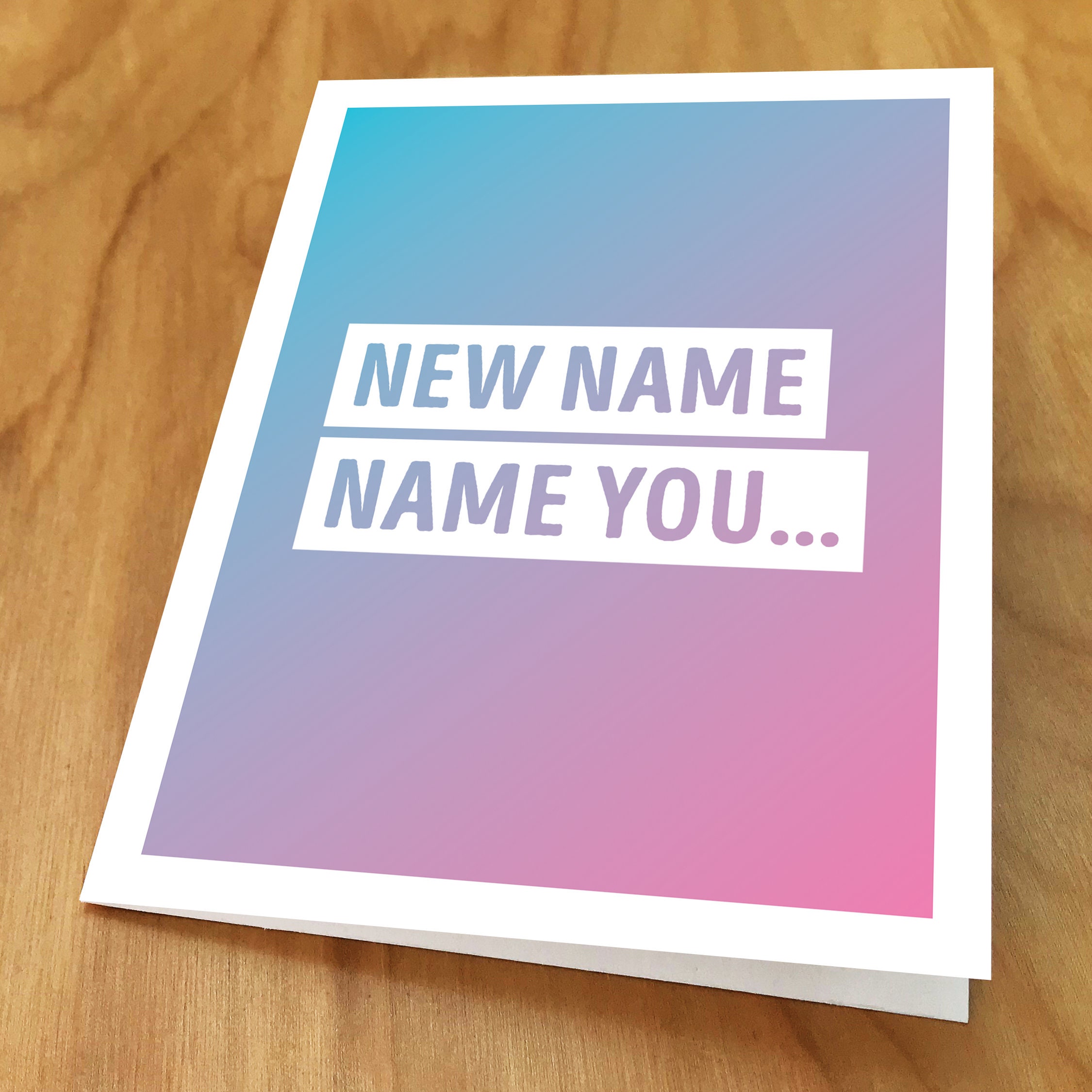 Transgender Name Change Card TRNS9CRD - Etsy
