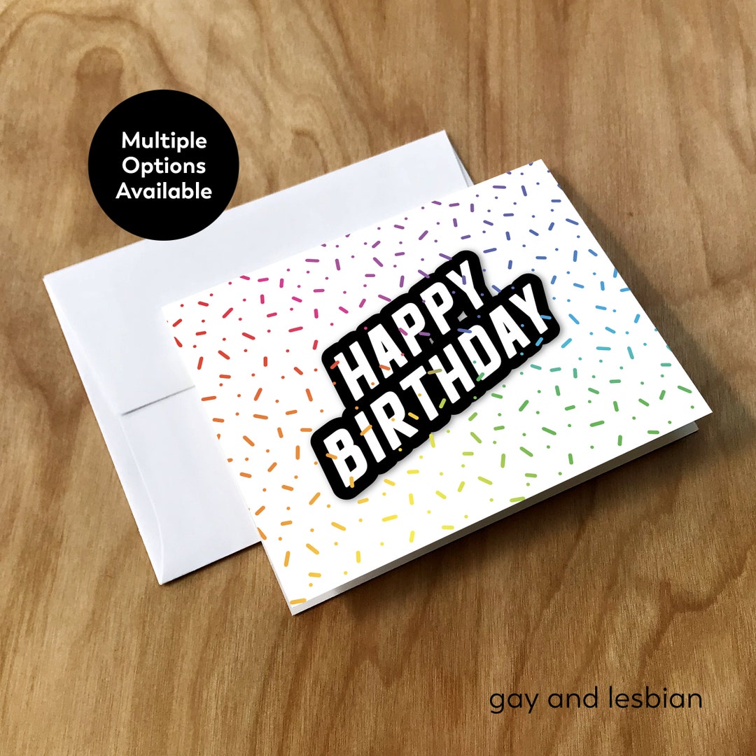 LGBTQ Happy Birthday Card (BDAY4CRD) - Etsy