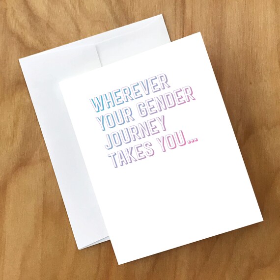 Encouragement Card for Gender Journey or Transition TRNS3CRD - Etsy