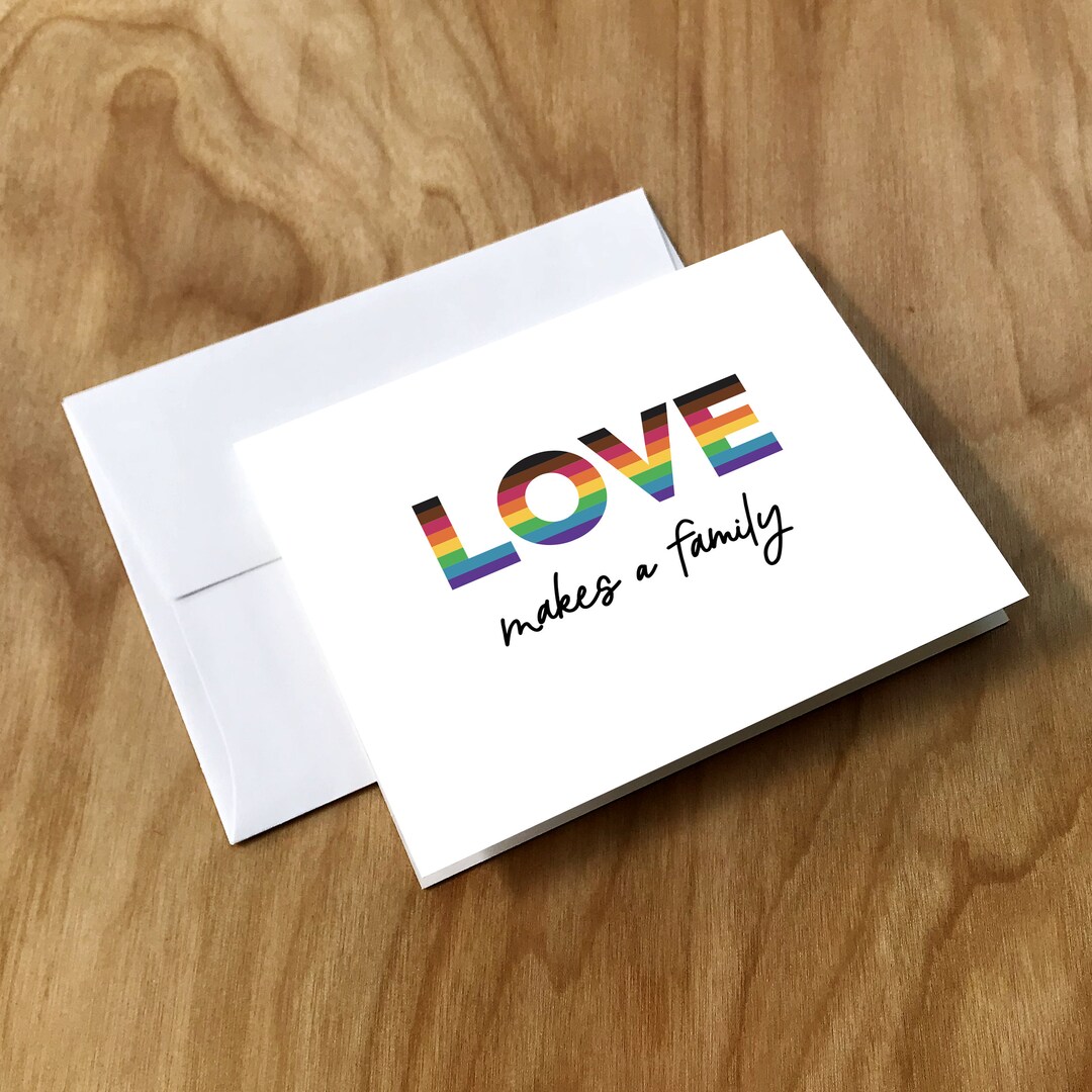 Love Makes A Family Greeting Card (FMLY4CRD) - Etsy
