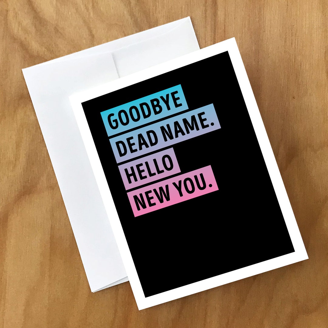 Transgender Name Change Card TRNS10CRD - Etsy