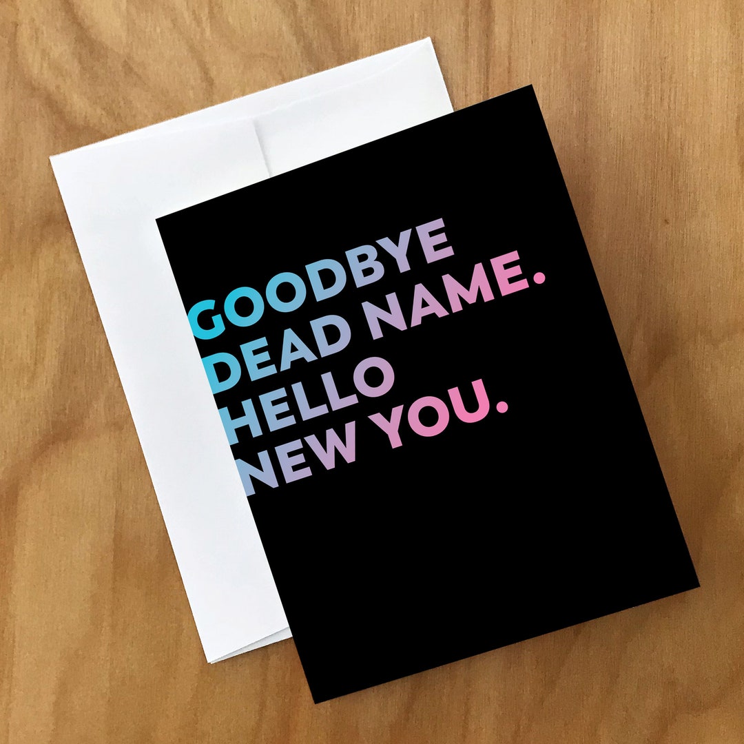 Transgender Name Change Card (TRNS10CRD) - Etsy