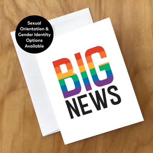 Coming Out Greeting Card OUT12CRD - Etsy