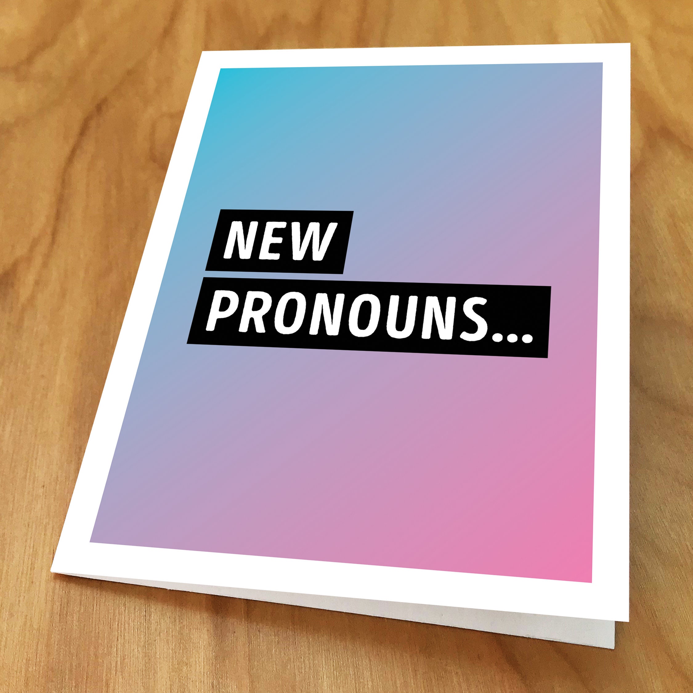 Transgender New Pronouns Greeting Card TRNS14CRD - Etsy