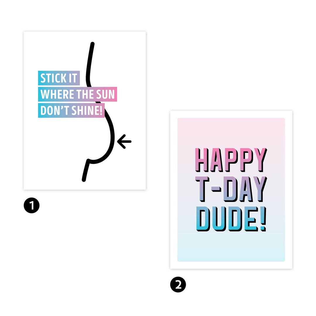 Testosterone Shot Cards 2-pack TRNS3PCK - Etsy