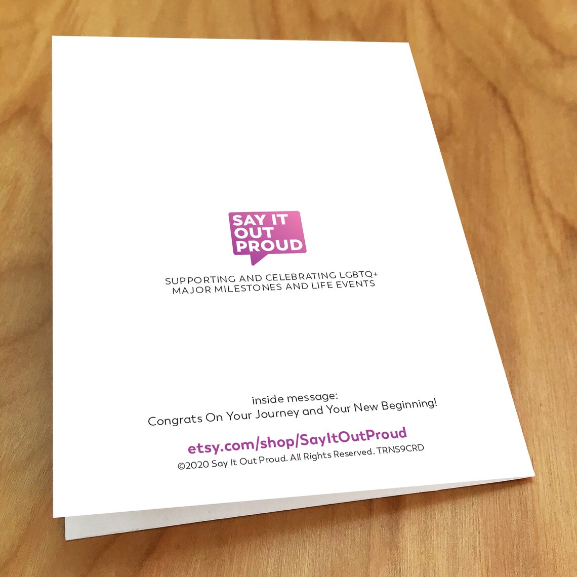 Transgender Name Change Card TRNS9CRD | Etsy