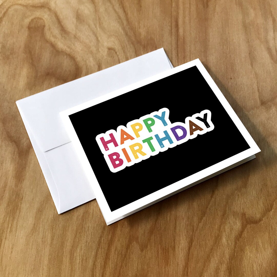 LGBTQ Happy Birthday Card (BDAY12CRD) - Etsy