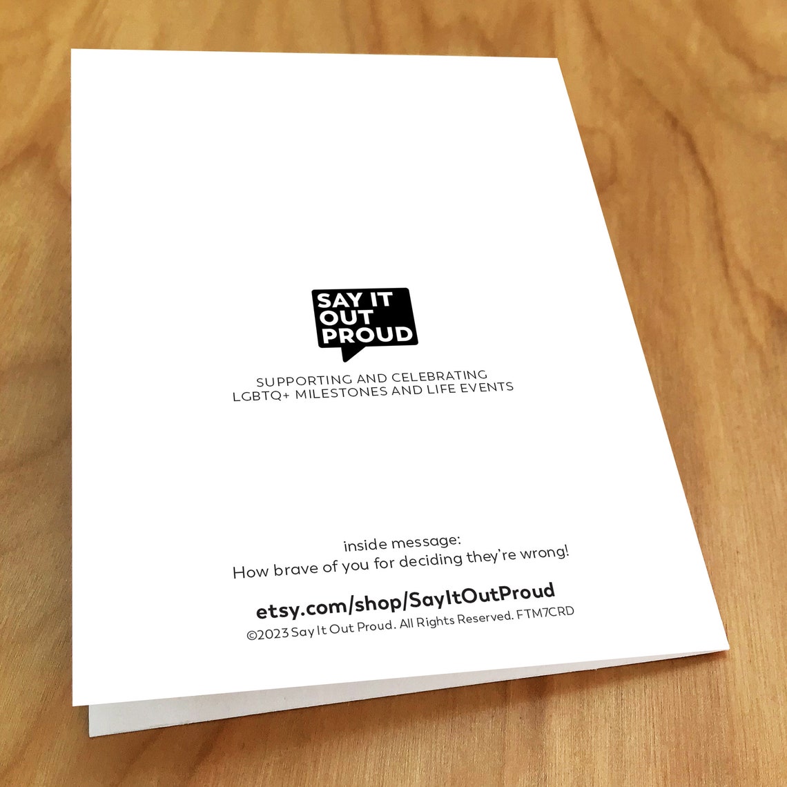 FTM Transgender Support Card FTM7CRD - Etsy