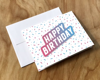 Transgender Birthday Card | Etsy