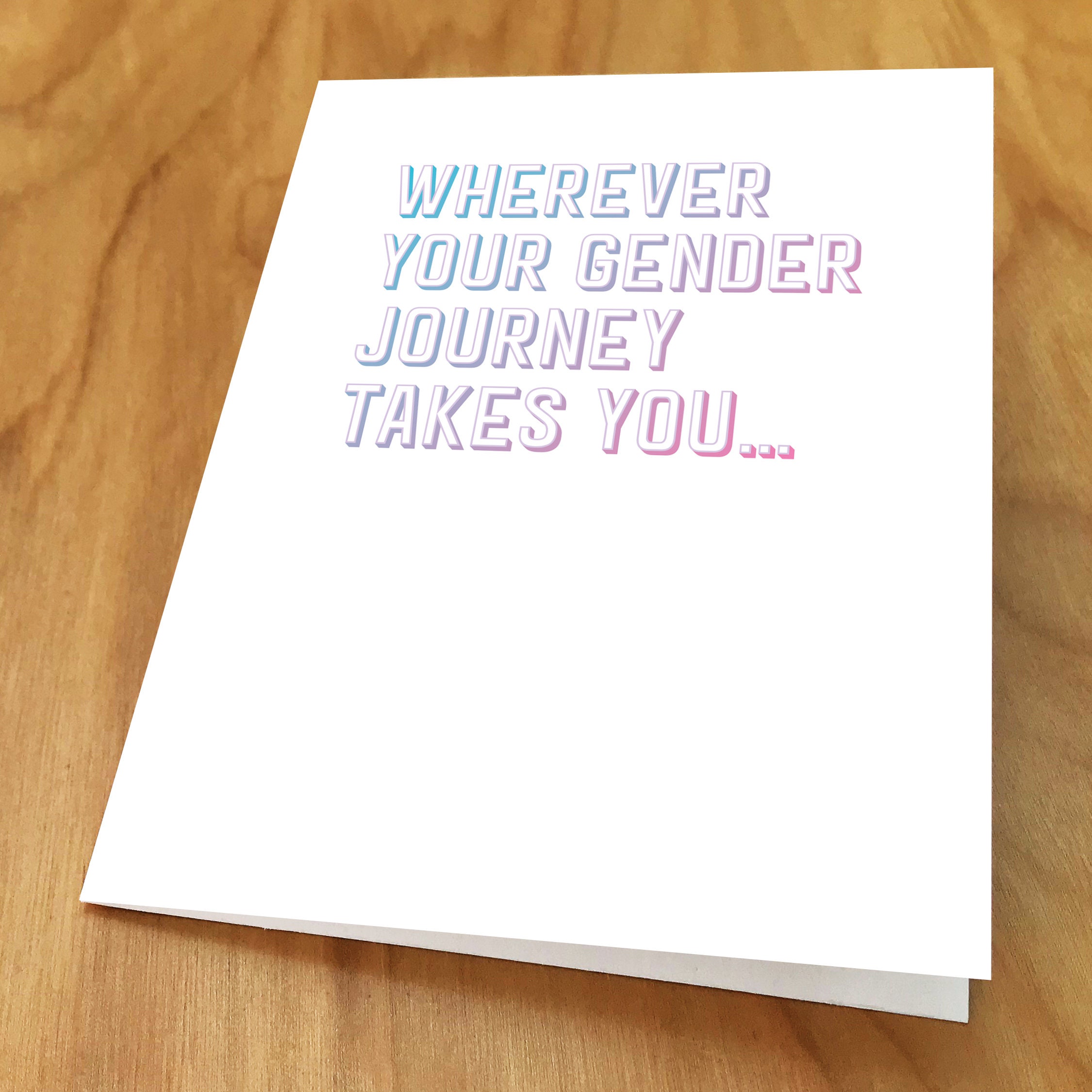 Encouragement Card for Gender Journey or Transition TRNS3CRD - Etsy