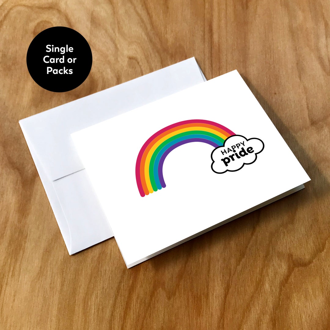 Rainbow Happy Pride Greeting Card (PRD19CRD) - Etsy