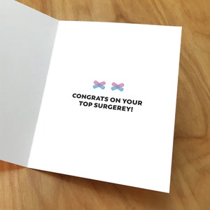 Top Surgery Card for Ftm/female to Male Reassignment Surgery FTM2CRD - Etsy