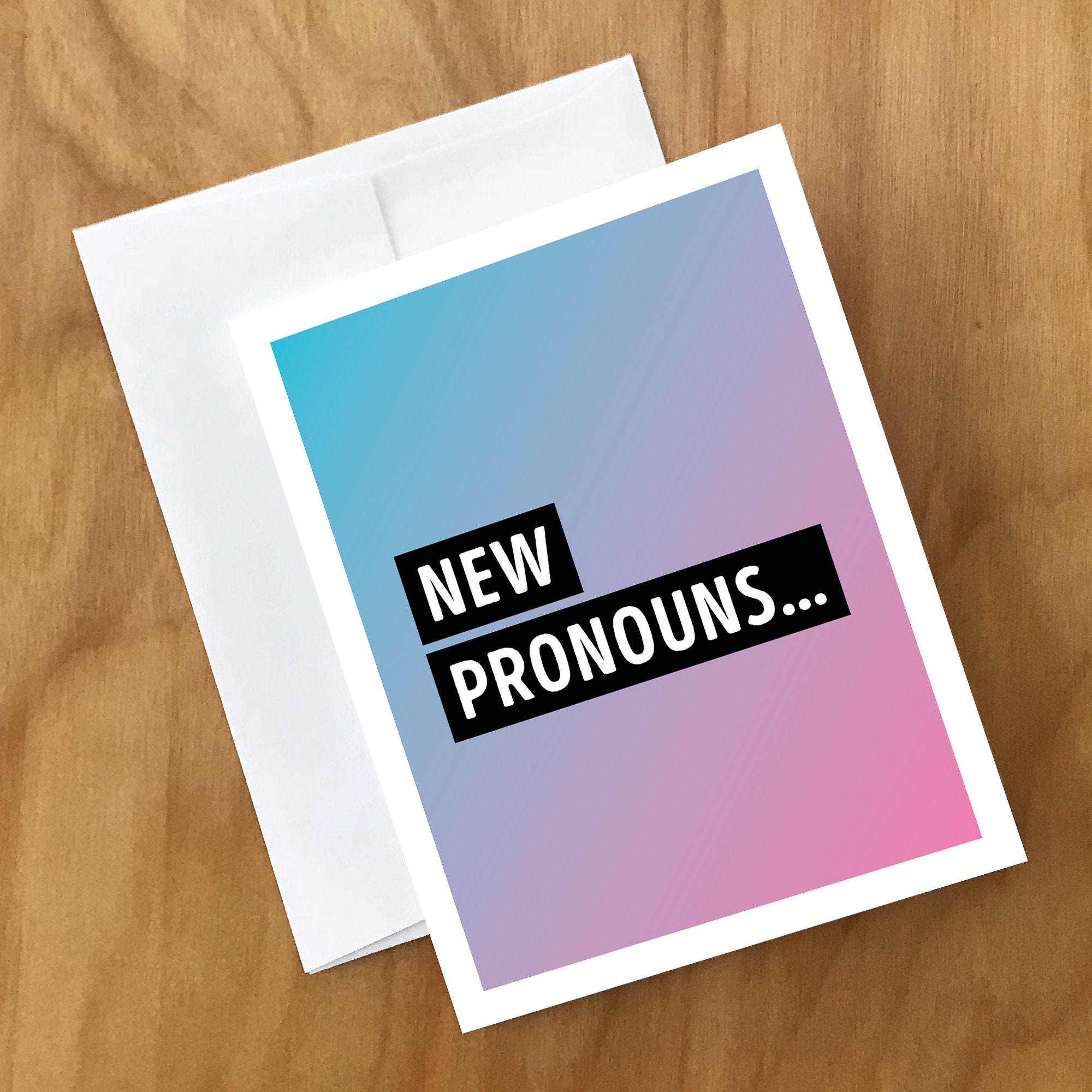 Transgender New Pronouns Greeting Card TRNS14CRD - Etsy