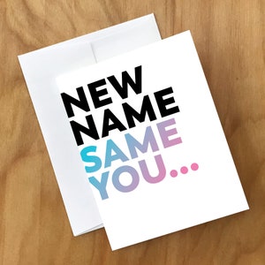 Transgender Name Change Card (TRNS9CRD) - Etsy