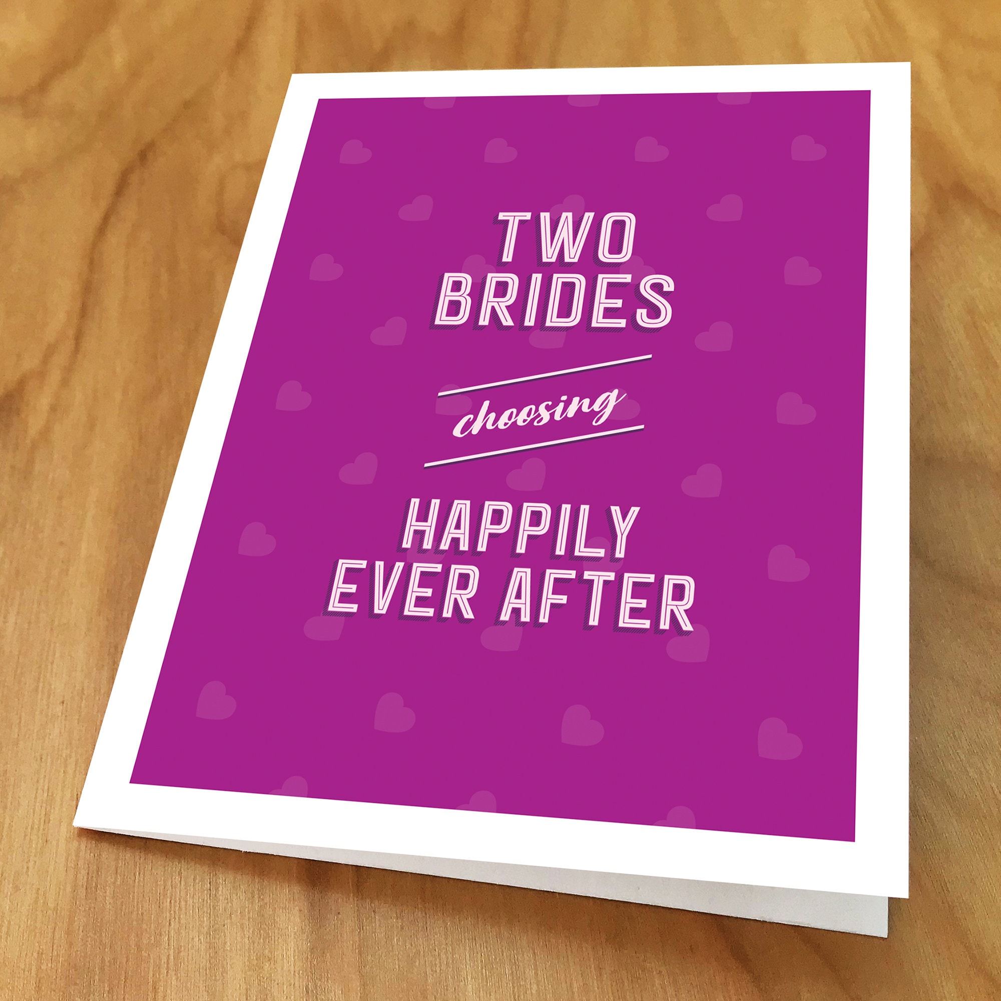 Lesbian Wedding Card Two Brides WEDFF3CRD | Etsy