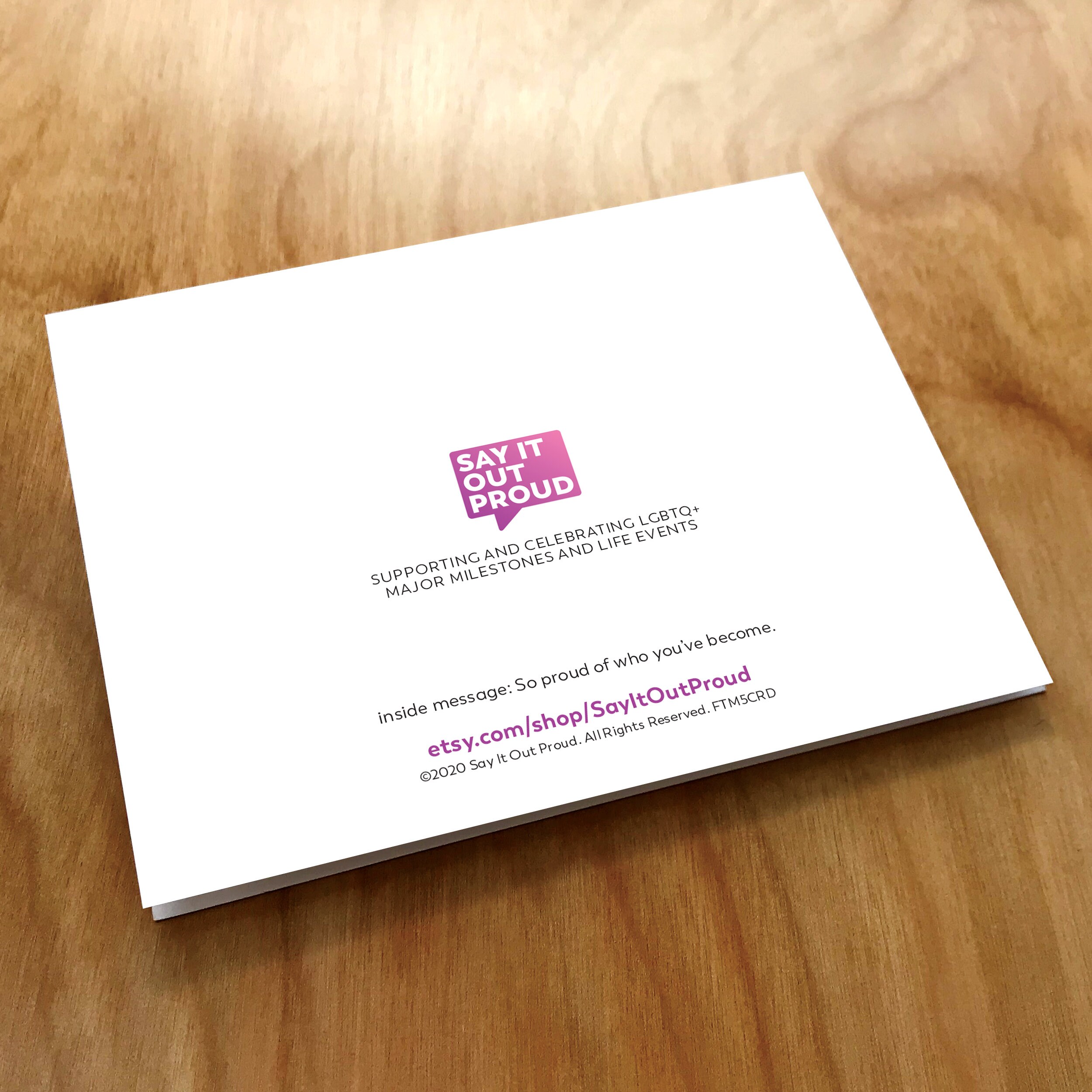 FTM Transgender Support Card FTM5CRD - Etsy