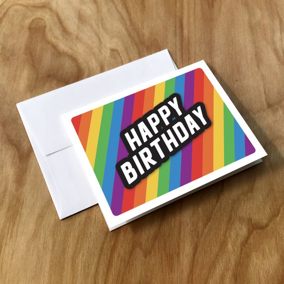LGBTQ Happy Birthday Card BDAY4CRD - Etsy