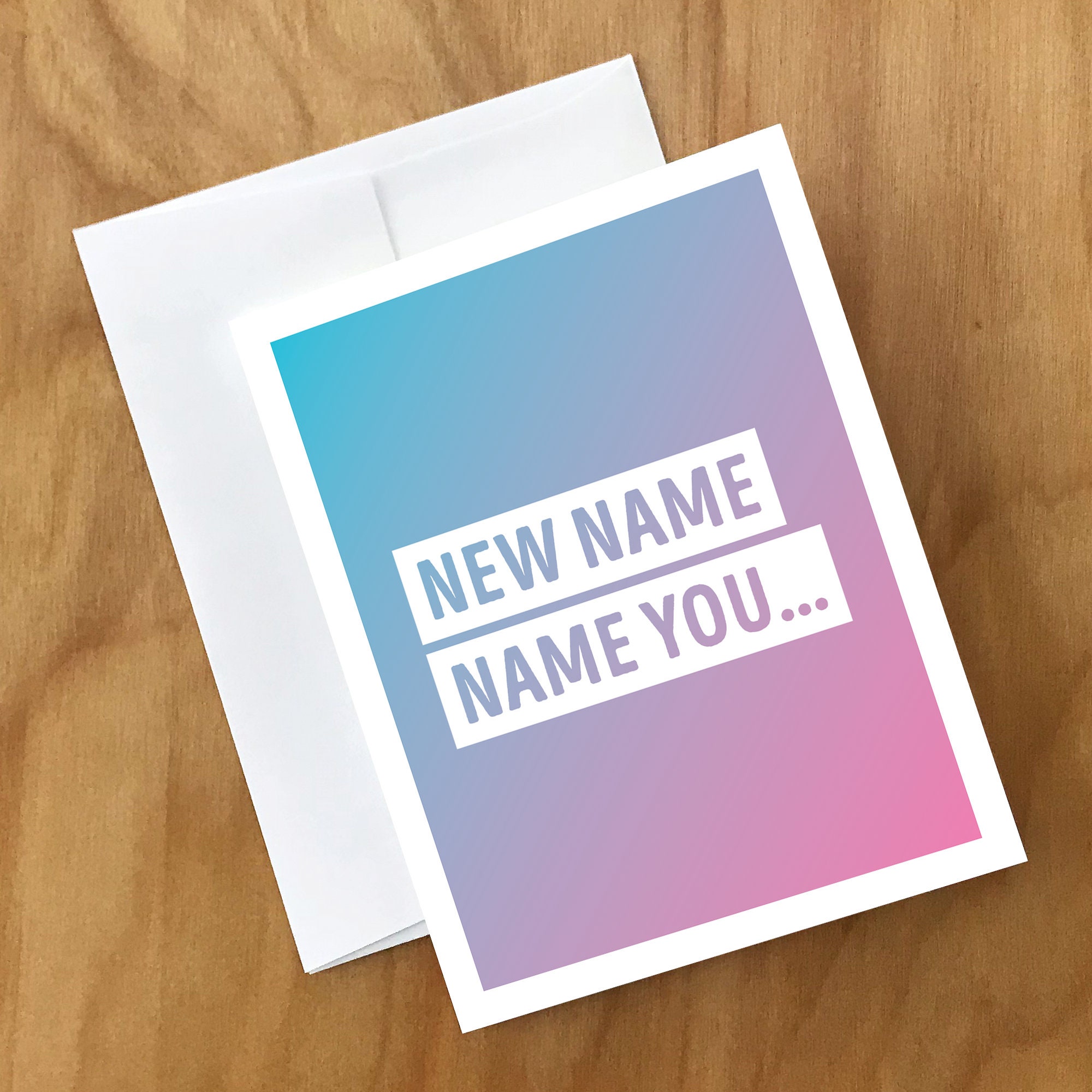 Transgender Name Change Card TRNS9CRD - Etsy