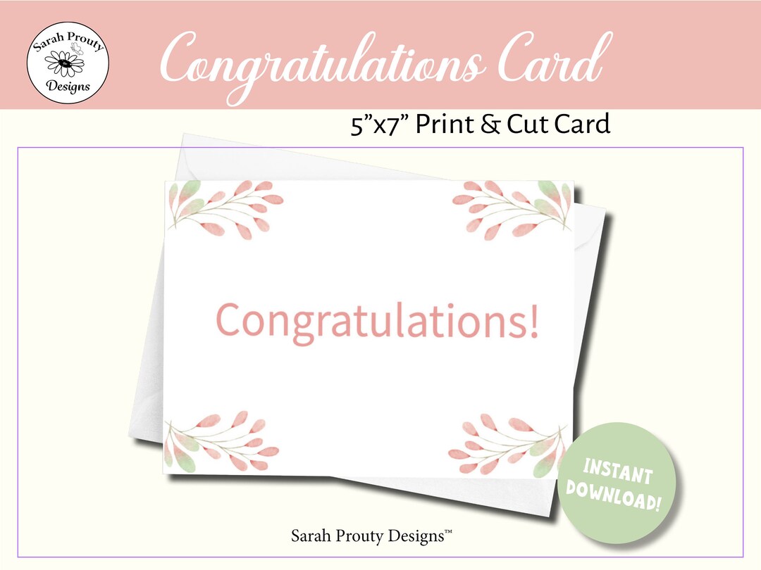 Congratulations, Graduation Card, Printable,new Home,realtor Gift ...