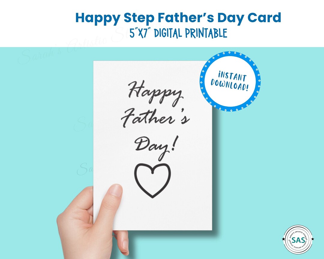 Fathers Day Card, Step Dad Fathers Day Card, Bonus Dad Card, Fathers ...