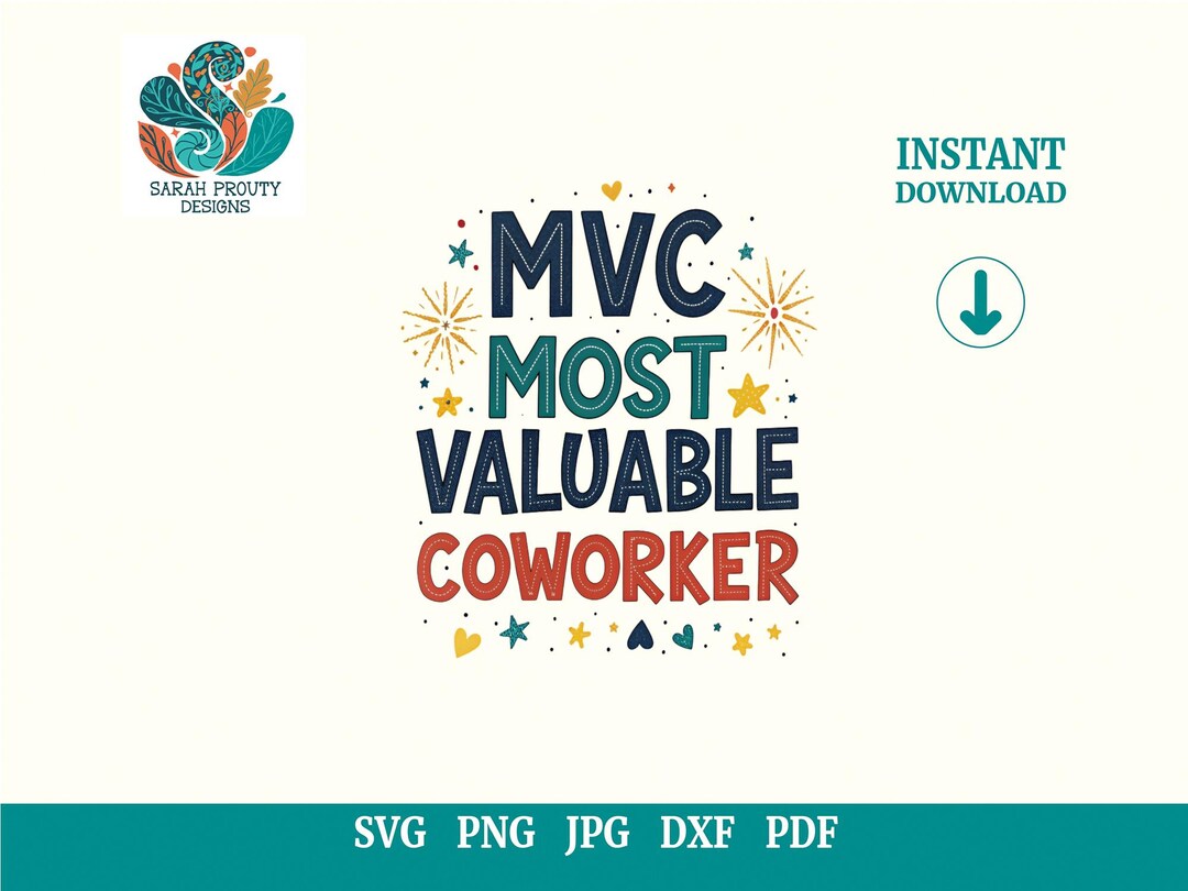 Most Valuable Coworker Svgart, Appreciation Gift Svg, Coworker Card Png ...
